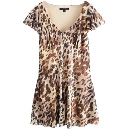 next Kleid Damen Gr&ouml;&szlig;e 38 braun / brokat / cappuccino / dunkelbraun Sommerkleid