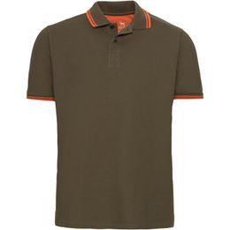 Parforce Essential Poloshirt Oliv/Orange (Gr&ouml;&szlig;e: S)