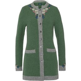 Luis Steindl Lange Strickjacke Gr&uuml;n (Gr&ouml;&szlig;e: 38)