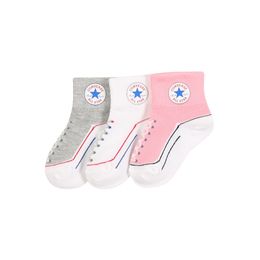 Converse Socken M&auml;dchen Gr&ouml;&szlig;e 18/23 grau / pink / wei&szlig;
