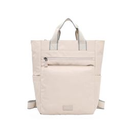 Rucksack Tamaris "Rucksack TAS Fadilla", Gr. B/H/T: 36cm x 34cm x 10.5cm, beige (beige 400), Polyester, Rucksäcke