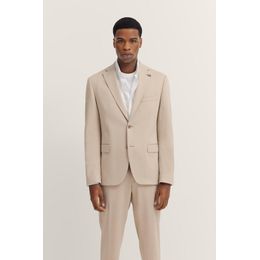 Anzugsakko Bugatti, Herren, Gr. 26, beige (30, beige), 66% Polyester, 21% Viskose, 10% Polyamid, 3% Elasthan, unifarben, normal, Manschette, Sakkos Anzugsakko, mit Stretchfunktion