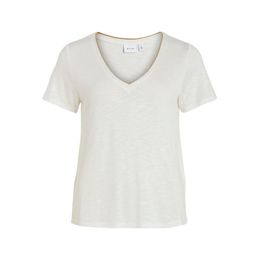 Vila T-Shirt 'NOEL' Damen Gr&ouml;&szlig;e L goldgelb / wei&szlig;