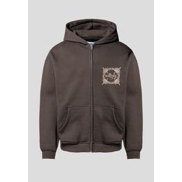 Multiply Apparel Zip-Up Hoodie 'Regalia' female Brown size XS