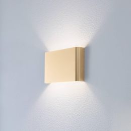 Wandleuchte Haga, goldfarben, Metall, 25 cm breit, G9