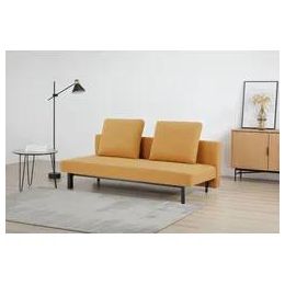 Schlafsofa Inosign "BROOKFIELD, Bettsofa, Klappsofa, Couch, Gästebett", gelb, B:191cm H:92cm T:97cm, Sofas, mit Bettfunktion, pflegeleichter Webstoffbezug