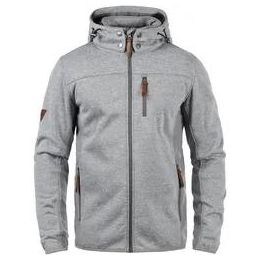 Softshelljacke INDICODE "Sweatjacke IDGrosvenor", Herren, Gr. L, grau (grau mix), Obermaterial: 67% Polyester PES. 30% Viskose LENZING ECOVERO CV LenzEcov. 3% Elasthan EL., casual, regular fit normal, Jacken