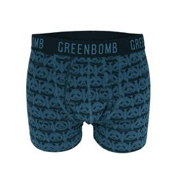 Greenbomb Boxershorts 'Animal Climate Agent' Herren Größe M blau / schwarz