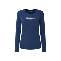 Pepe Jeans Shirt 'New Verginia' Damen Größe S dunkelblau / weiß