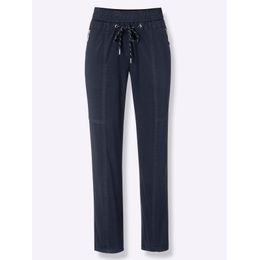 WITT Damen 7/8-Hose mit Rei&szlig;verschluss-Taschen, marine, Gr&ouml;&szlig;e 46