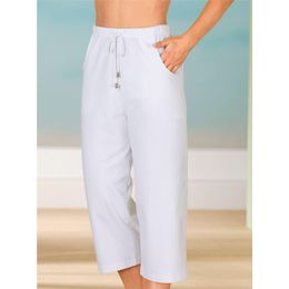 Heine Damen Caprihose, Wei&szlig;, Gr. 50, Jogginghosen, Material: Baumwolle