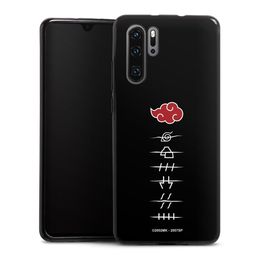 DeinDesign Huawei P30 Pro Handy Silikon H&uuml;lle Case schwarz Handyh&uuml;lle Naruto Shippuden Official Licensed Product Akatsuki
