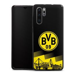 DeinDesign Huawei P30 Pro Handy Silikon H&uuml;lle Case schwarz Handyh&uuml;lle Borussia Dortmund Stadium Bvb