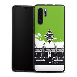 DeinDesign Huawei P30 Pro Handy Silikon H&uuml;lle Case schwarz Handyh&uuml;lle Merchandise Borussia M&ouml;nchengladbach Stadium