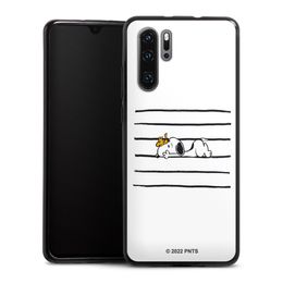 DeinDesign Huawei P30 Pro Handy Silikon H&uuml;lle Case schwarz Handyh&uuml;lle Snoopy Dog Peanuts