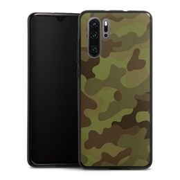 DeinDesign Huawei P30 Pro Handy Silikon H&uuml;lle Case schwarz Handyh&uuml;lle Camouflage Tarnmuster Army