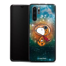 DeinDesign Huawei P30 Pro Handy Silikon H&uuml;lle Case schwarz Handyh&uuml;lle Official Licensed Product Snoopy Astronaut