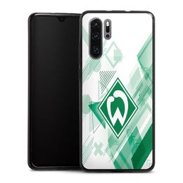 DeinDesign Huawei P30 Pro Handy Silikon H&uuml;lle Case schwarz Handyh&uuml;lle Official Licensed Product Sv Werder Bremen Muster