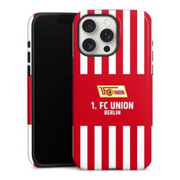 DeinDesign iPhone 15 Pro Max Handy Panzer Handyhülle robuste Outdoor Hülle Schutzhülle glänzend Official Licensed Product 1. Fc Union Berlin Jersey Tough Case