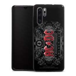 DeinDesign Huawei P30 Pro Handy Silikon H&uuml;lle Case schwarz Handyh&uuml;lle Merchandise Black Ice Acdc