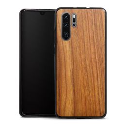 DeinDesign Huawei P30 Pro Handy Silikon H&uuml;lle Case schwarz Handyh&uuml;lle Larch Wood Wooden Look
