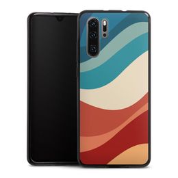 DeinDesign Huawei P30 Pro Handy Silikon H&uuml;lle Case schwarz Handyh&uuml;lle Ombre Wave Colour