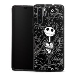 DeinDesign Huawei P30 Pro Handy Silikon H&uuml;lle Case schwarz Handyh&uuml;lle Disney Nightmare Before Christmas Halloween