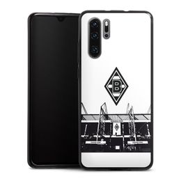 DeinDesign Huawei P30 Pro Handy Silikon H&uuml;lle Case schwarz Handyh&uuml;lle Stadium Die Fohlen Borussia M&ouml;nchengladbach