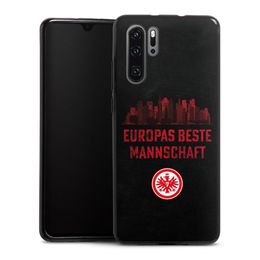 DeinDesign Huawei P30 Pro Handy Silikon H&uuml;lle Case schwarz Handyh&uuml;lle European Cup Eintracht Frankfurt Merchandise