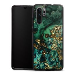 DeinDesign Huawei P30 Pro Handy Silikon H&uuml;lle Case schwarz Handyh&uuml;lle Muster Glitzer Marble