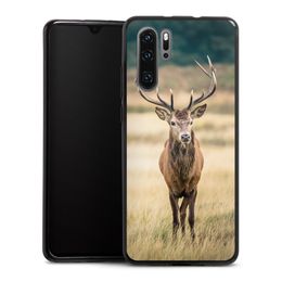 DeinDesign Huawei P30 Pro Handy Silikon H&uuml;lle Case schwarz Handyh&uuml;lle Forrest Deer Meadow