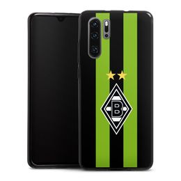 DeinDesign Huawei P30 Pro Handy Silikon H&uuml;lle Case schwarz Handyh&uuml;lle Stripes Borussia M&ouml;nchengladbach Gladbach