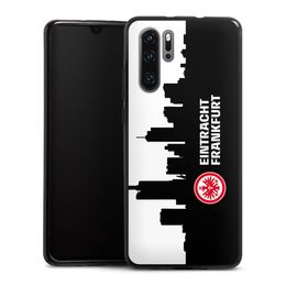 DeinDesign Huawei P30 Pro Handy Silikon H&uuml;lle Case schwarz Handyh&uuml;lle Eintracht Frankfurt Sge Official Licensed Product