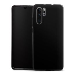 DeinDesign Huawei P30 Pro Handy Silikon H&uuml;lle Case schwarz Handyh&uuml;lle Colour Black Unicoloured