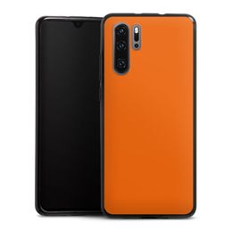 DeinDesign Huawei P30 Pro Handy Silikon H&uuml;lle Case schwarz Handyh&uuml;lle Orange Unicoloured Colour