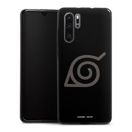 DeinDesign Huawei P30 Pro Handy Silikon H&uuml;lle Case schwarz Handyh&uuml;lle Naruto Shippuden Konoha Logo