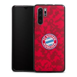 DeinDesign Huawei P30 Pro Handy Silikon H&uuml;lle Case schwarz Handyh&uuml;lle Camouflage Fcb Fc Bayern M&uuml;nchen