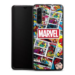 DeinDesign Huawei P30 Pro Handy Silikon H&uuml;lle Case schwarz Handyh&uuml;lle Muster Comic Marvel
