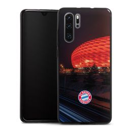 DeinDesign Huawei P30 Pro Handy Silikon H&uuml;lle Case schwarz Handyh&uuml;lle Fc Bayern M&uuml;nchen Stadium Fcb