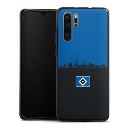 DeinDesign Huawei P30 Pro Handy Silikon H&uuml;lle Case schwarz Handyh&uuml;lle Hsv Skyline Hamburg