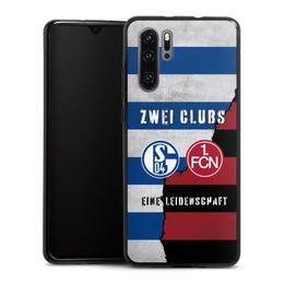 DeinDesign Huawei P30 Pro Handy Silikon H&uuml;lle Case schwarz Handyh&uuml;lle Friendship 1. Fc N&uuml;rnberg Fc Schalke 04