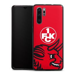 DeinDesign Huawei P30 Pro Handy Silikon H&uuml;lle Case schwarz Handyh&uuml;lle Devil 1. Fc Kaiserslautern 1. Fck