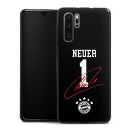 DeinDesign Huawei P30 Pro Handy Silikon H&uuml;lle Case schwarz Handyh&uuml;lle Fc Bayern M&uuml;nchen Manuel Neuer Fcb