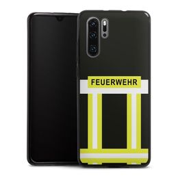 DeinDesign Huawei P30 Pro Handy Silikon H&uuml;lle Case schwarz Handyh&uuml;lle Fire Fighters Job Fire Fighter