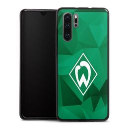 DeinDesign Huawei P30 Pro Handy Silikon H&uuml;lle Case schwarz Handyh&uuml;lle Camouflage Sv Werder Bremen Official Licensed Product