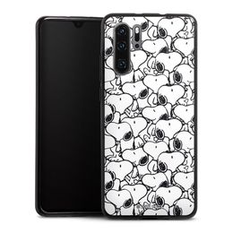 DeinDesign Huawei P30 Pro Handy Silikon H&uuml;lle Case schwarz Handyh&uuml;lle Peanuts Snoopy Muster