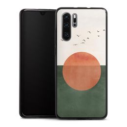 DeinDesign Huawei P30 Pro Handy Silikon H&uuml;lle Case schwarz Handyh&uuml;lle Sunshine Bird Sunset