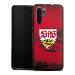 DeinDesign Huawei P30 Pro Handy Silikon H&uuml;lle Case schwarz Handyh&uuml;lle Vfb Stuttgart Official Licensed Product Stadium