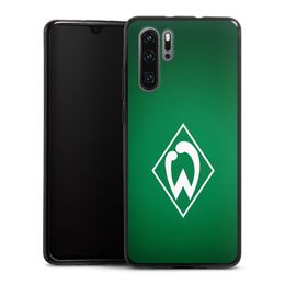 DeinDesign Huawei P30 Pro Handy Silikon H&uuml;lle Case schwarz Handyh&uuml;lle Merchandise Sv Werder Bremen Logo