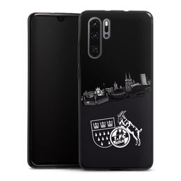 DeinDesign Huawei P30 Pro Handy Silikon H&uuml;lle Case schwarz Handyh&uuml;lle Skyline Official Licensed Product 1. Fc K&ouml;ln